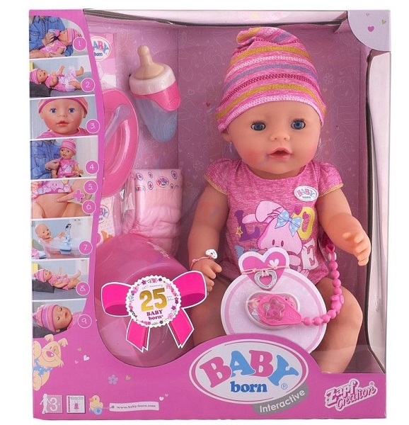 Baby Born Interaktīva lelle-mazule 43 cm (Art. 822005) - Dāvanas ...