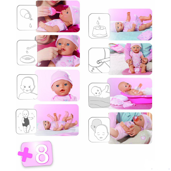 Baby Born Interaktīva lelle-mazule 43 cm (Art. 822005) - Dāvanas ...